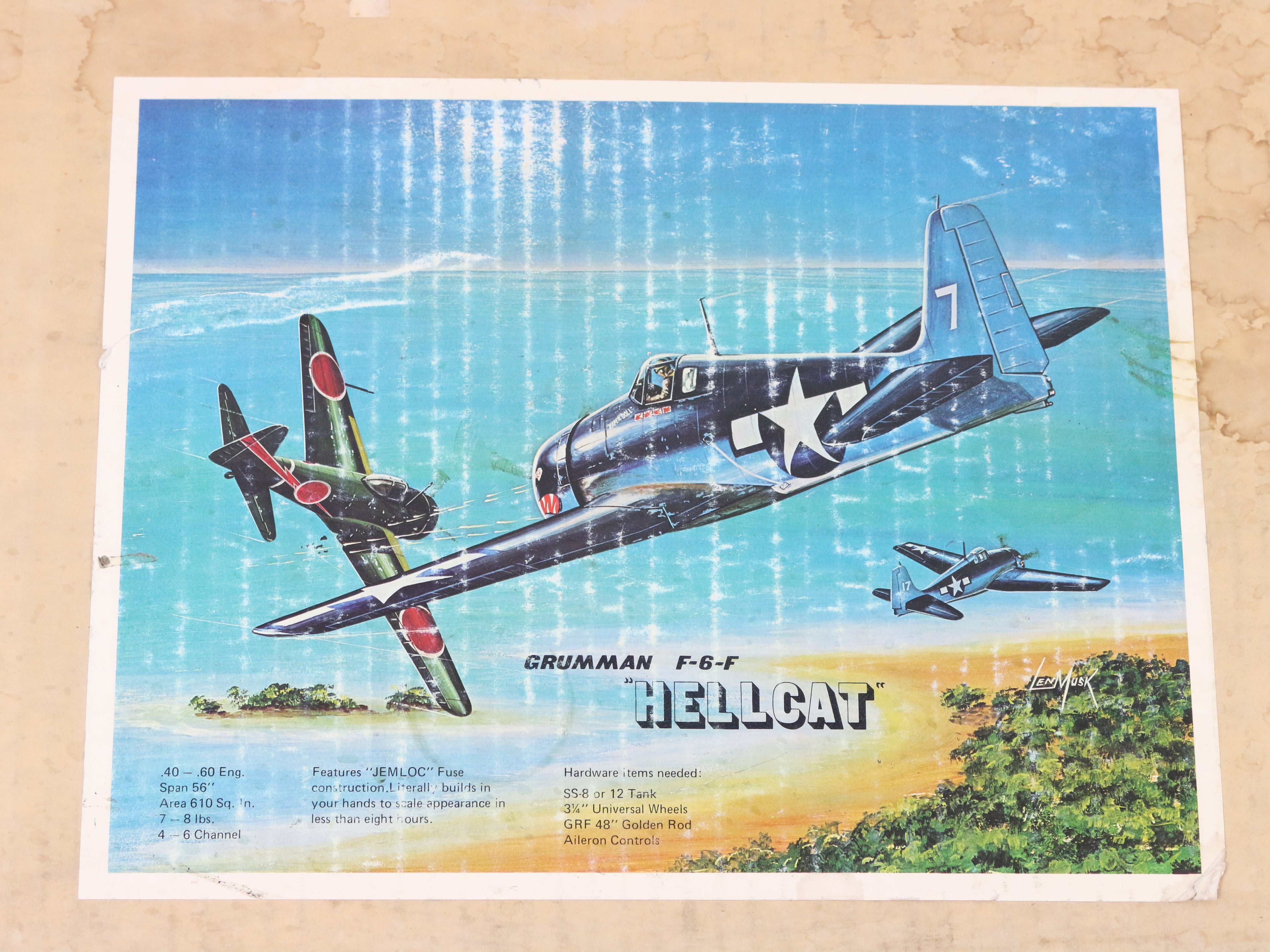 Jemco Grumman F-6-f Hellcat 56" Wingspan Wood RC Plane Kit – niknak.shop